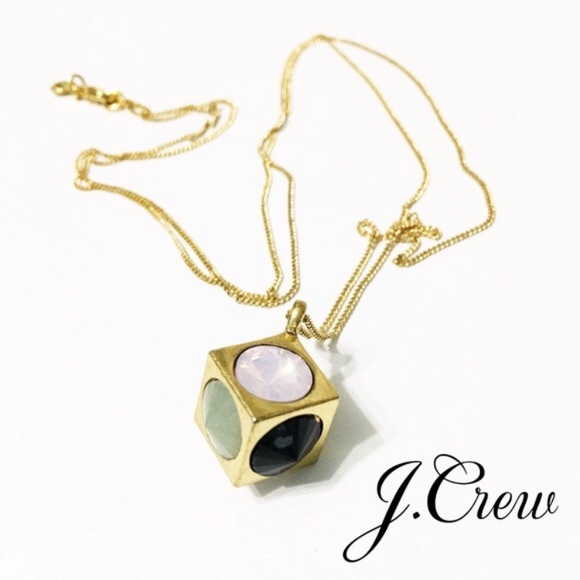 J. Crew | Jewelry | Jcrew Cube Pendant Necklace | Poshmark